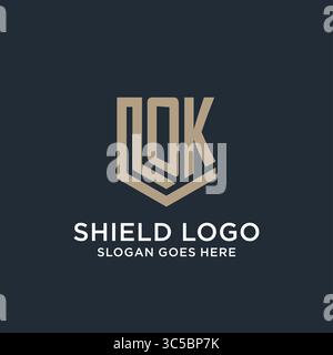 shield security with ok symbol vector illustration design Stock Vector ...