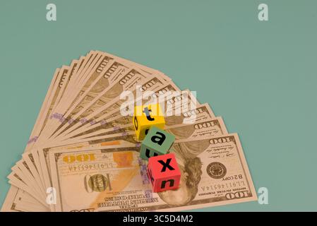 Tax forms and currency, a visual representation of financial ...