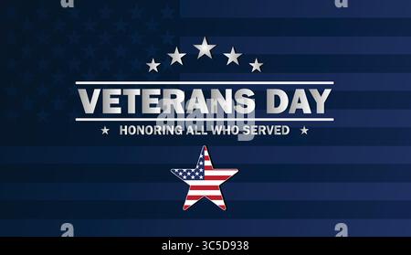 Veterans Day Tribute with American Flag, Saluting Soldier, and ...