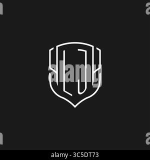 LJ Logo monogram with shield shape designs template vector icon modern Stock Vector Image & Art ...