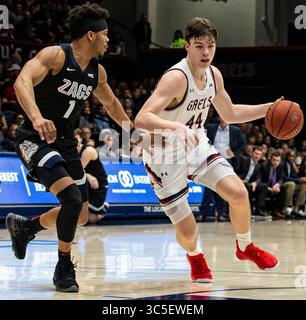 Saint Mary's guard Alex Ducas during an NCAA college basketball game ...
