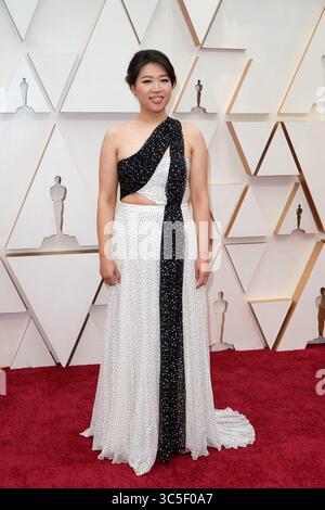 Siqi Song arrives at the Oscars on Sunday, Feb. 9, 2020, at the Dolby ...