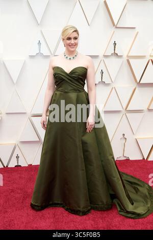 Greta Gerwig arrives at the Oscars on Sunday, Feb. 9, 2020, at the ...