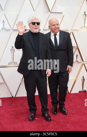 Pedro Almodovar arrives at the Oscars on Sunday, Feb. 9, 2020, at the ...