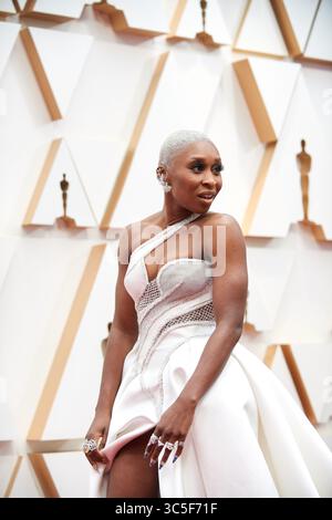 Cynthia Erivo arrives at the Oscars on Sunday, Feb. 9, 2020, at the ...