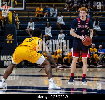 Arizona guard Nico Mannion (1) during the first half of an NCAA college ...