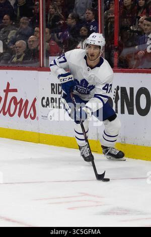 Toronto Maple Leafs' Pierre Engvall in action during an NHL hockey game ...