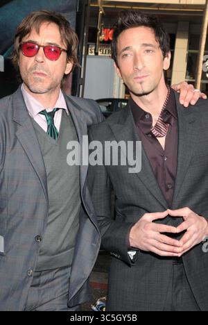 Adrien Brody and Robert Downey Jr Los Angeles Premiere of Warner Bros ...