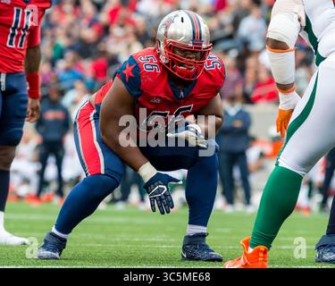 Houston Roughnecks offensive lineman Tejan Koroma (56) blocks during an ...