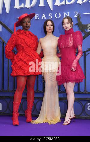 Joy Sunday, Jenna Ortega and Emma Myers at the global premiere of ...