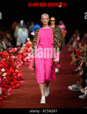 A model walks the runway at the MSGM show during Milan Fashion Week ...