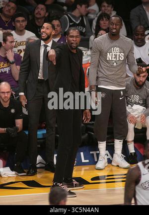 Brooklyn Nets' Kevin Durant during the second half of an NBA preseason ...