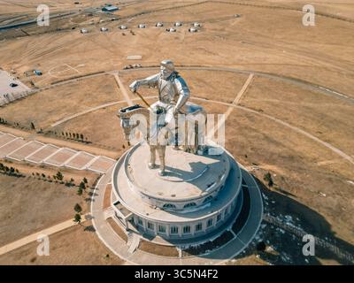 Ulaanbaatar, mongolia - 2 may 2025 aerial view of Genghis Khan Statue Complex . High quality ...