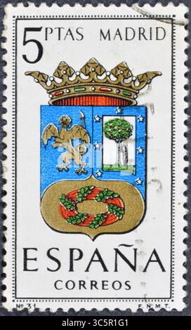 SPAIN - CIRCA 1964: stamp printed by Spain, shows Carrack, circa 1964 ...