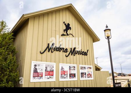 Medora, ND, USA - July 17, 2025: The iconic Medora Musical sign Stock ...