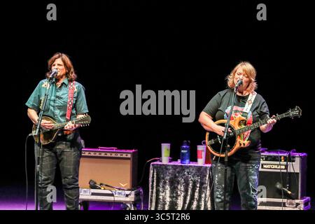 Amy Ray of American folk rock duo the Indigo Girls performs onstage in ...