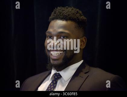 New York Giants' Matt Peart participates in a practice at the NFL ...