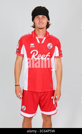 Crawley Town Football Club Kyle Scott portraits. 29 July 2025 Stock ...