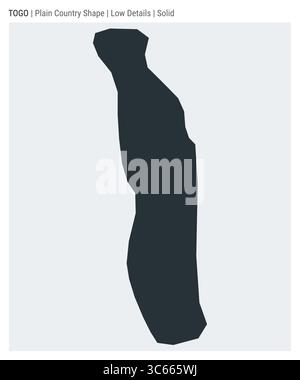 A contour map of Togo. Vector graphic illustration on a transparent ...