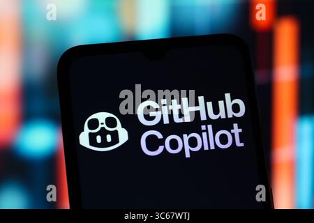 In this photo illustration, the GitHub Copilot logo is seen displayed ...