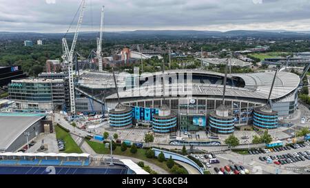 The North Stand of the Etihad Stadium is presently being expanded as ...