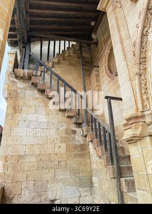 Stone staircase leading to the Catholic monastery on the hill Stock ...