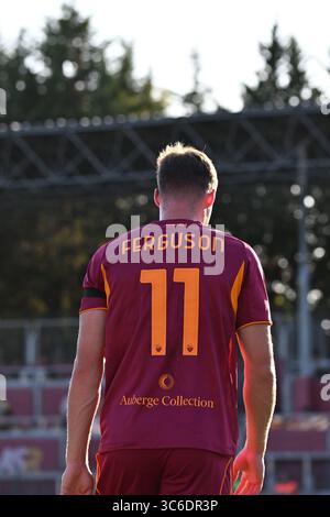 Olimpico Stadium, Rome, Italy - Evan Ferguson of AS Roma runs with the ...