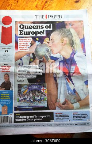 The iPaper front page headline 'Queens of Europe!' England football ...