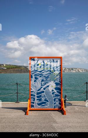 A seaside resort sign for people to be photographed with on Folkestone ...