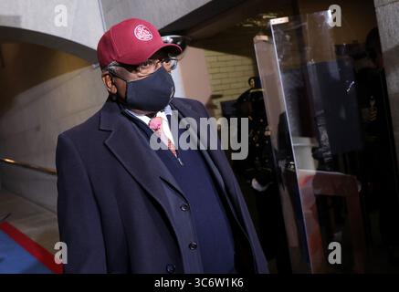 U.S. Rep. Jim Clyburn, D-S.C., left, speaks to attendees at his "World ...