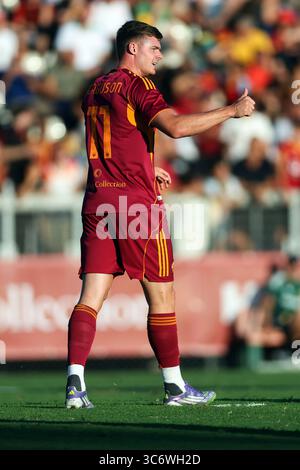 Evan Ferguson of AS Roma in action during the Pre-Season friendly match ...