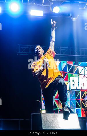 Singer Example, Elliot Gleave, singer, performing live on stage at the ...