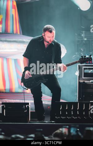 ITALY, TORINO, JUNE 17TH 2025: Jack Bates, bassist of the American ...