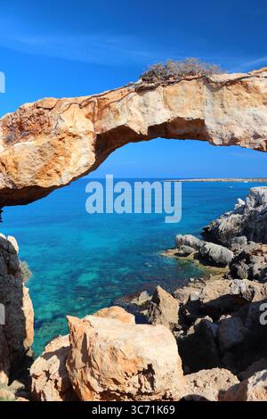Natural rock bridge near Ayia Napa. Famagusta District. Cyprus Stock ...