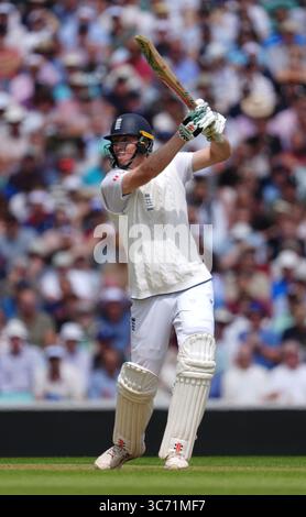 England's Zak Crawley bats on day four of the third NRMA Insurance ...