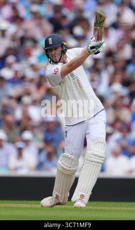 England's Zak Crawley bats on day four of the third NRMA Insurance ...