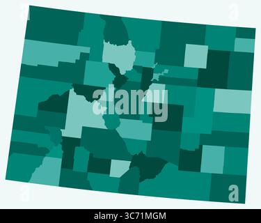 Map of Colorado with counties. Just a simple state border map with ...