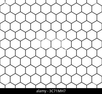 Pattern of hexagon shapes. Simple hexagon pattern with bold cells ...