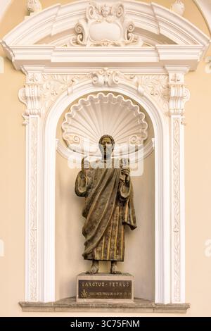 Saint Peter the Apostle, statue on the portal of the Saint Sulpice ...
