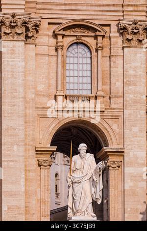 Statue of Saint Paul, Saint Peter Square. Vatican City, Rome, Italy ...
