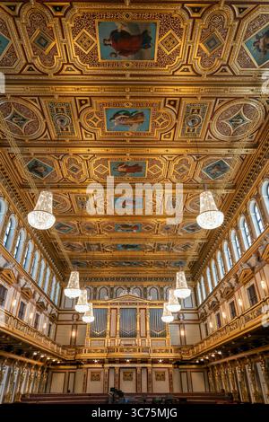 Europe, Vienna, concert hall, city, building, street, road, sculpture ...