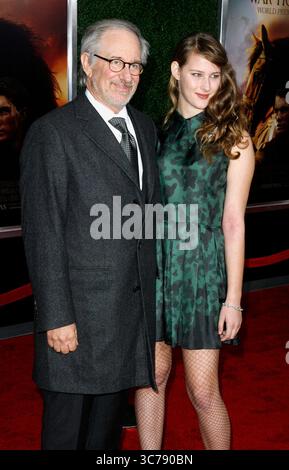 Steven Spielberg, Destry Spielberg , at the World Premiere of 'War ...