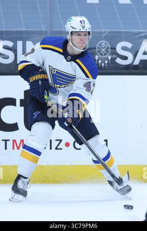 St. Louis Blues' Torey Krug in action during an NHL hockey game against ...