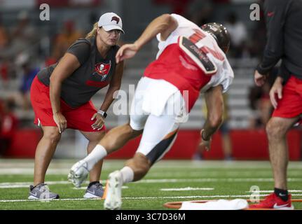 Tampa Bay Buccaneers coach Lori Locust before an NFL football game ...