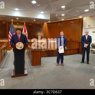 Florida Senate President Wilton Simpson addresses a legislative session ...