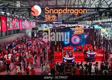 SHANGHAI, CHINA - AUGUST 1, 2025 - Qualcomm Snapdragon booth at ...