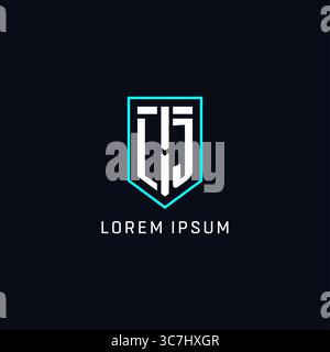 LJ Logo monogram with shield shape designs template vector icon modern Stock Vector Image & Art ...
