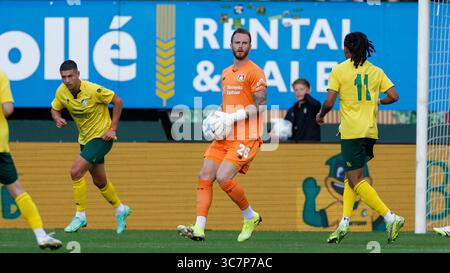 Mark Flekken of Netherlands controls the ball prior to FIFA Men’s World ...