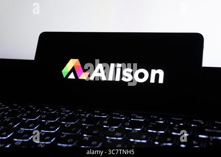 Alison educational platform logo is described on a screen. Oghuz ...
