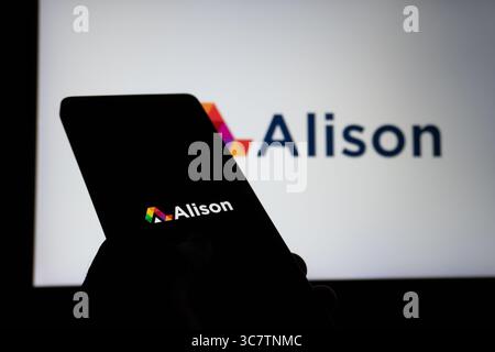 Alison educational platform logo is described on a screen. Oghuz ...